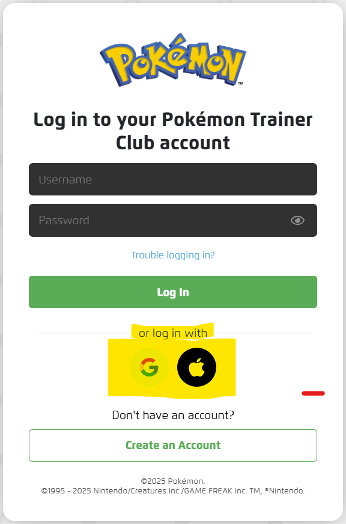 Pokémon Trainer Central Third-Party Login FAQ – Pokémon Support